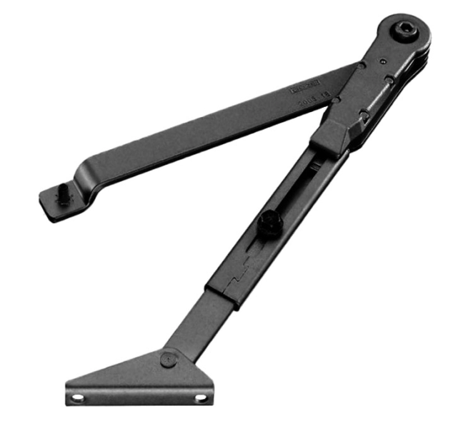 Brazo Geze TS1500 sin retenedor negro mate | Esteba